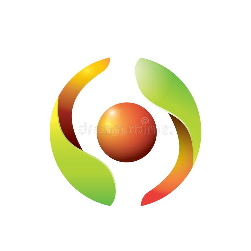 Spherical Logo Element Design. Vector Illustration Decorative Design ...