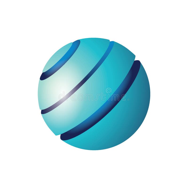 Spherical Logo Element Design. Vector Illustration Decorative Design ...