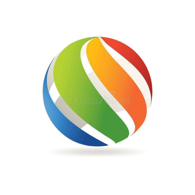 Spherical Logo Element Design. Vector Illustration Decorative Design ...