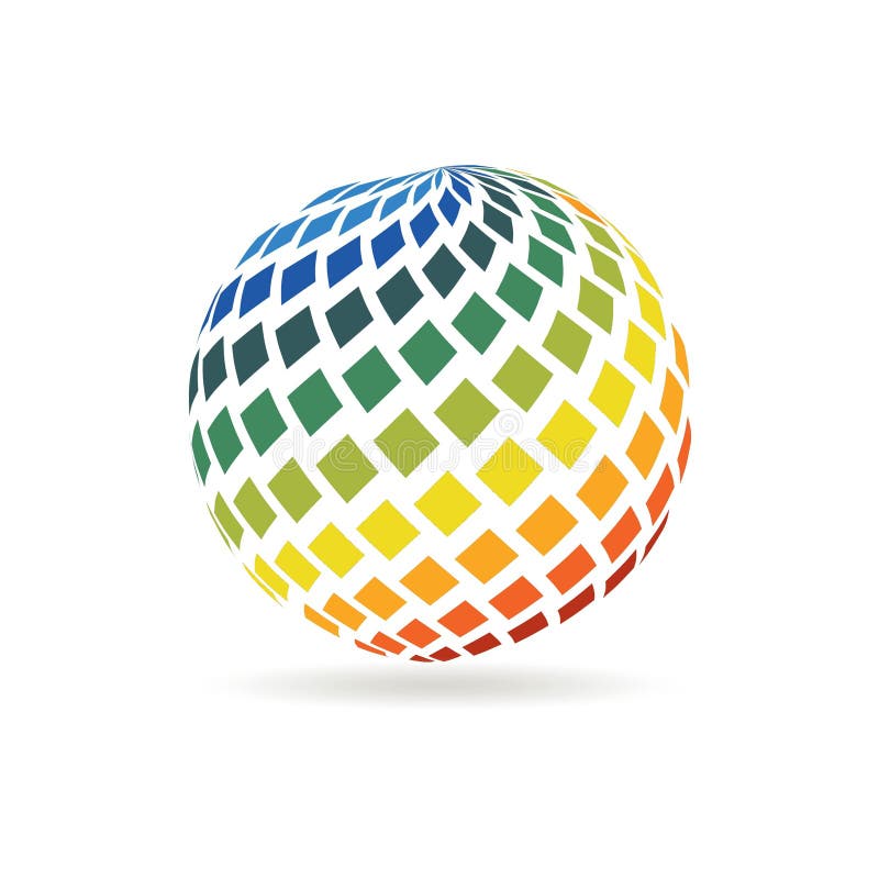 Spherical Logo Element Design. Vector Illustration Decorative Design ...