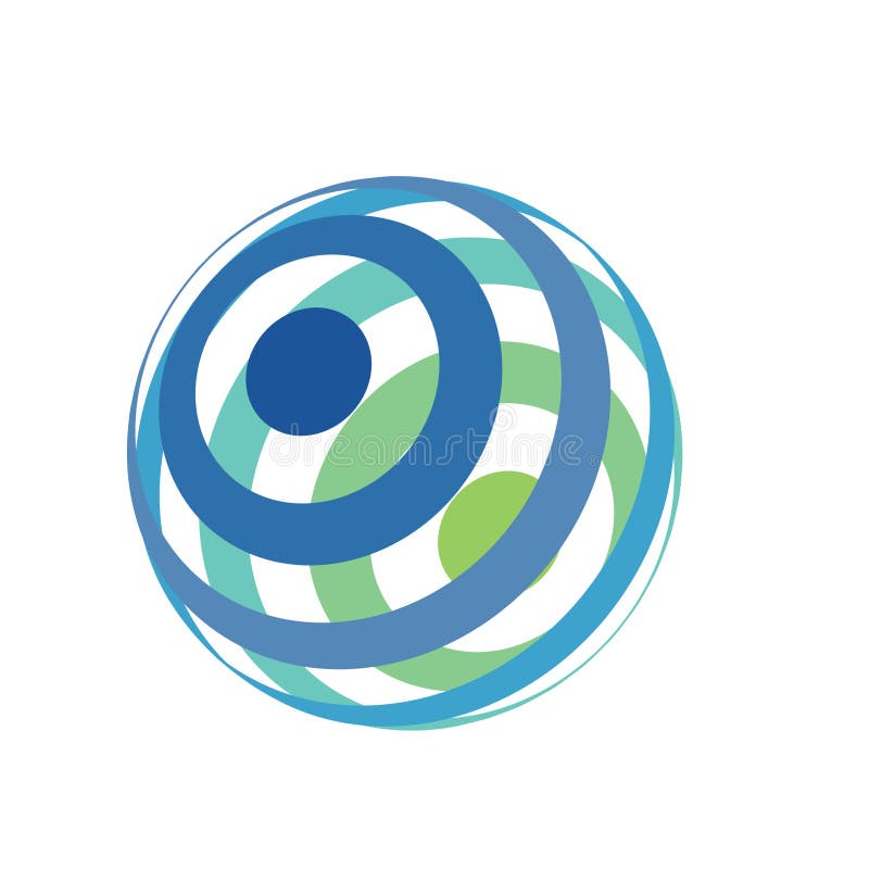 Spherical Logo Element Design. Vector Illustration Decorative Design ...