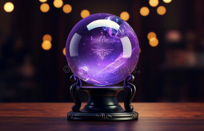 Spherical Magic Glass Ball. Generate Ai Stock Illustration ...