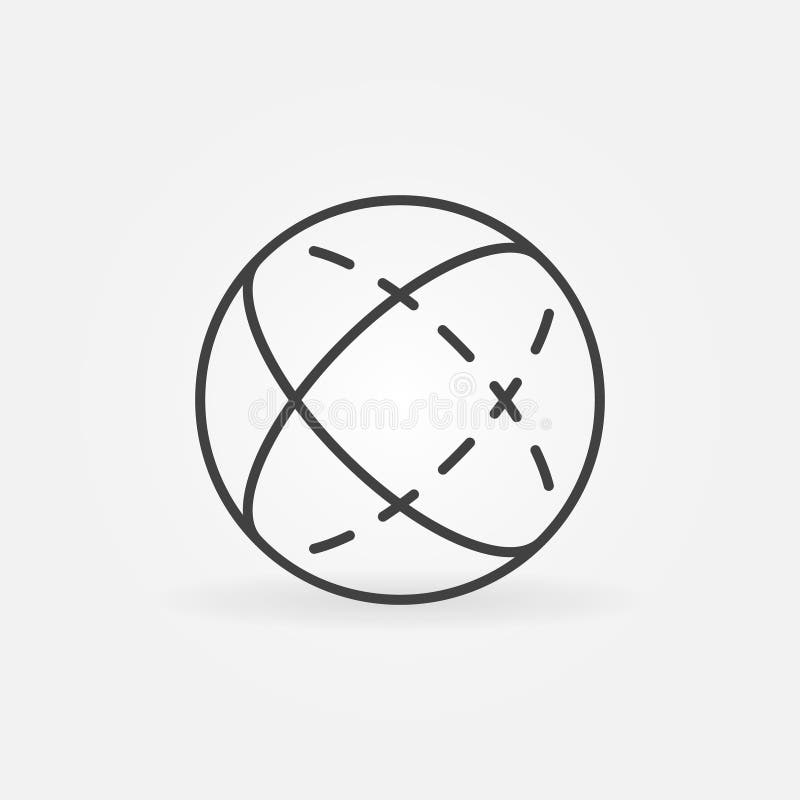 Spherical Measure Vector Sphere Geometric Shape Concept Outline Icon ...