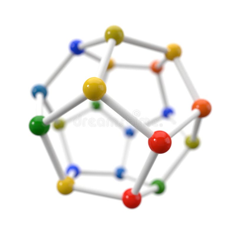 Spherical Molecule Rendering Stock Illustration - Illustration of ...