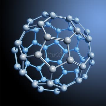 Spherical Molecule Rendering Stock Illustration - Illustration of ...