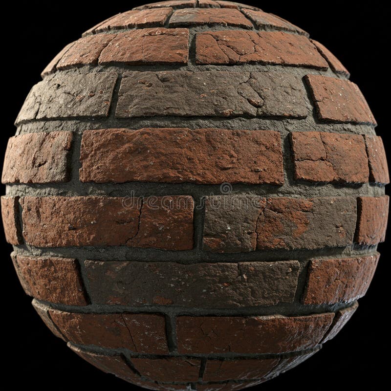A Spherical Object Composed of a Brick Texture, Giving the Appearance ...