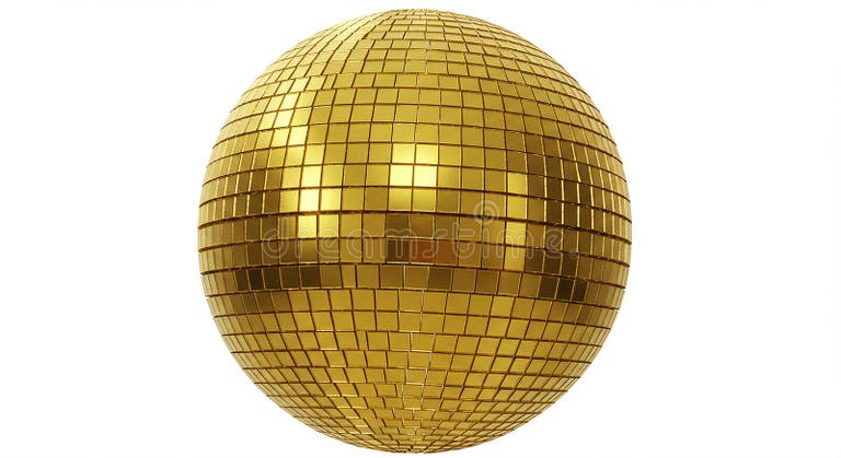 A Spherical Object Covered in Reflective Golden Tiles, Arranged in a ...