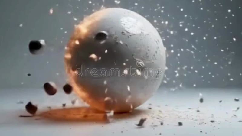 Spherical Object Disintegrating into Digital Particles and Vanishing ...