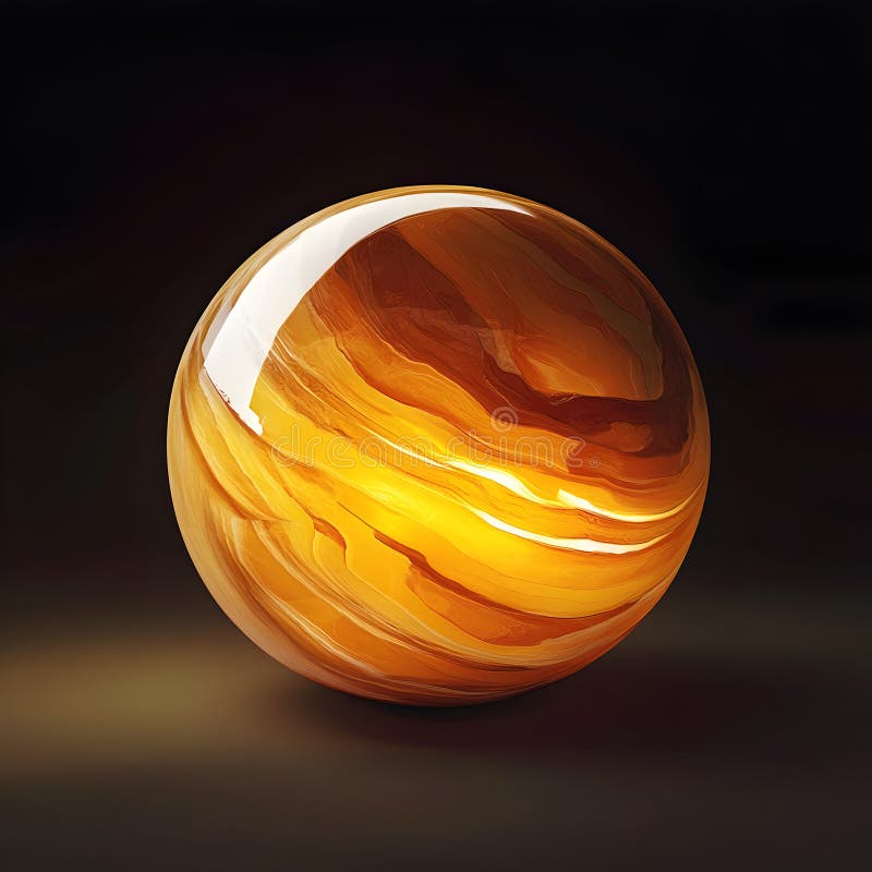 A Spherical Object with a Glossy Surface Appears To Mimic a Planet or ...