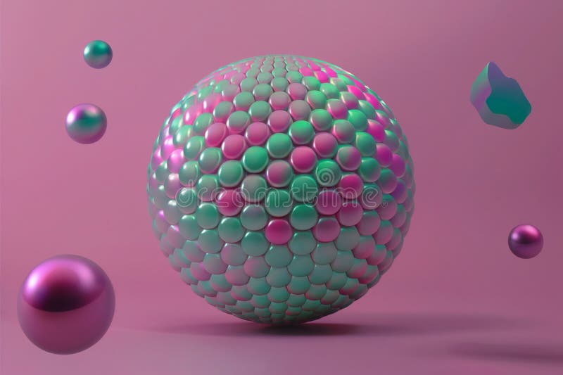 A Spherical Object with a Multi-layered, Hexagonal Pattern. Stock ...