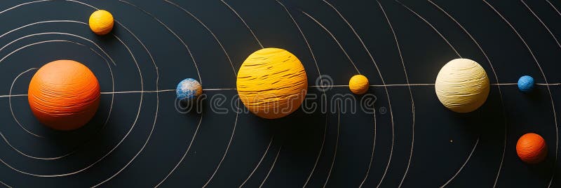 Spherical Objects in Diagonal Arrangement Against Dark Background Stock ...