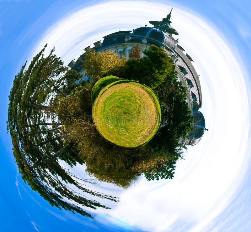 Spherical panorama stock image. Image of clouds, sphere - 36791237