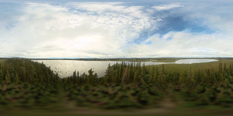 Spherical Panorama of Lookout in Muddus National Park in Sweden Stock ... Spherical Panorama of Lookout in Muddus National Park in Sweden Stock ...