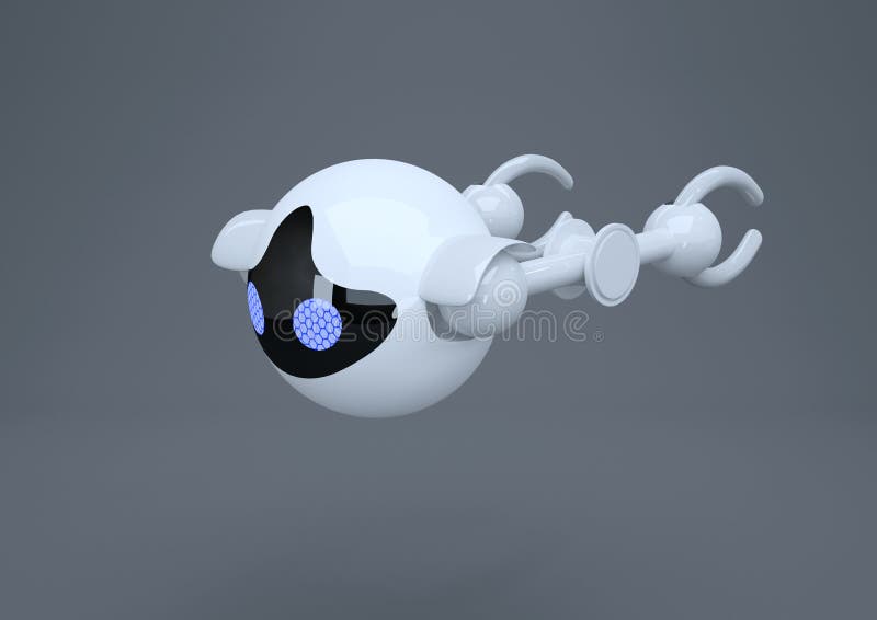 Spherical Robot 3D Modeling Provided with Artificial Intelligence Stock ...