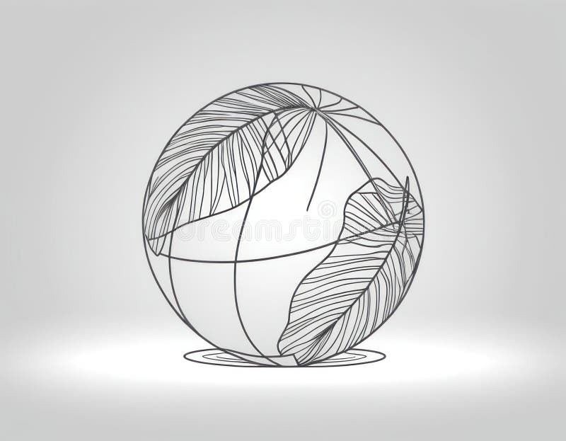 A Spherical Sculpture Featuring an Intricate Wireframe Design that ...