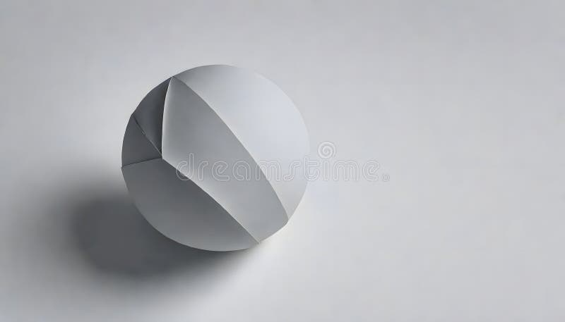 Spherical Sculpture from Folded White Paper, Creating a Geometric and ...
