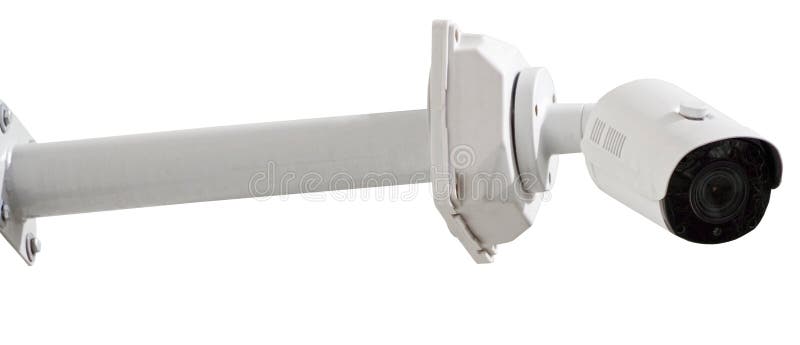 Spherical Security Camera on White Stock Photo - Image of electronic ...