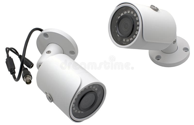 Spherical Security Camera on White Stock Photo - Image of protection ...
