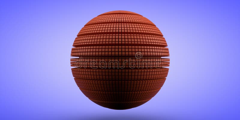 A Spherical Shape Consisting of a Set of Polygonal Elements. 3D Render ...