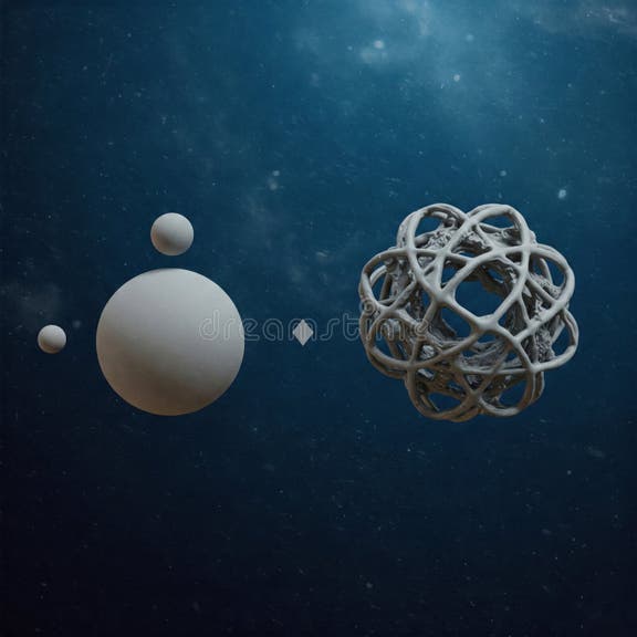 Spherical Shapes and Complex Abstract Structure. Stock Image - Image of ...