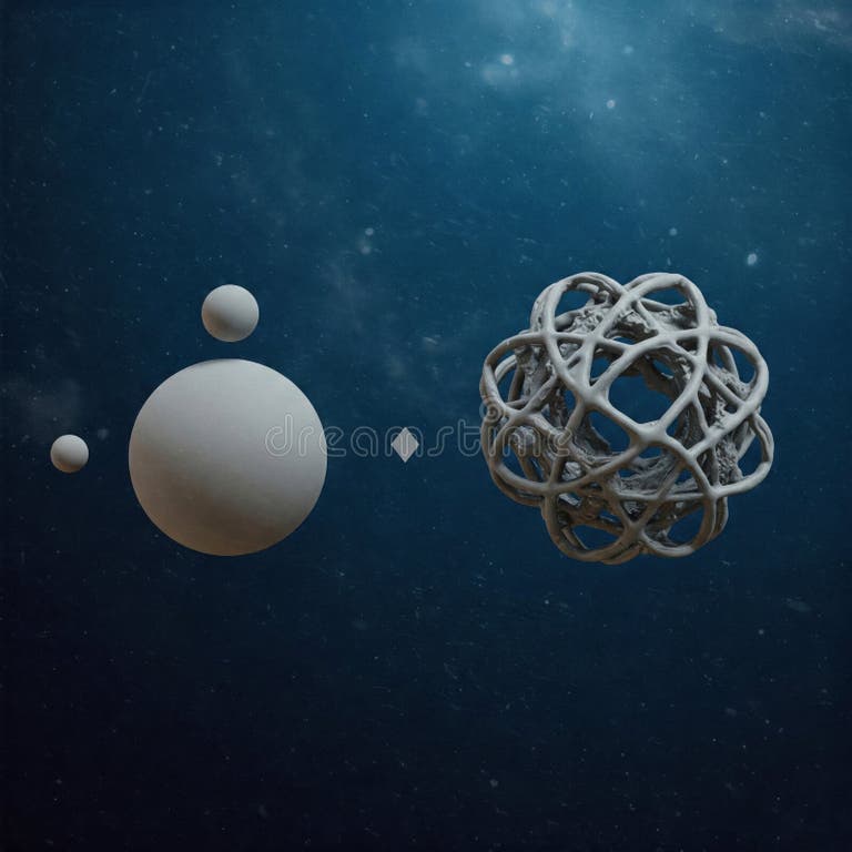 Spherical Shapes and Complex Abstract Structure. Stock Image - Image of ...