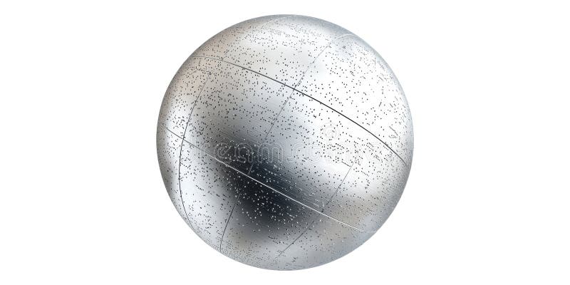 Spherical Silver Ball Object Isolated on Transparent Background Stock ...