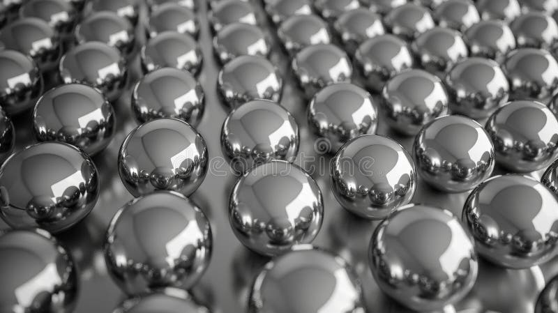 Spherical Silver Grid: Futuristic Metallic Array Stock Photo - Image of ...