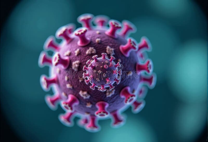 Spherical Spiral Virus Bacteria on the Background Stock Illustration ...