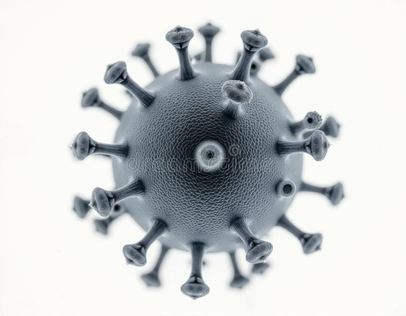 Spherical Spiral Virus Bacteria on the Background Stock Illustration ...