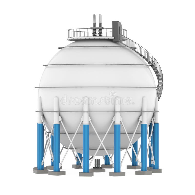 Spherical Storage Tank Isolated Stock Illustration - Illustration of ...