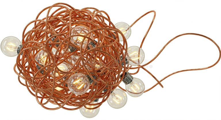 A Spherical Structure Composed of Tangled Copper Wires Encloses Several ...