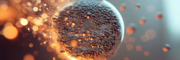 A Spherical Structure Displays a Dynamic Data Matrix, with Shifting Patterns and Vibrant Colors ...