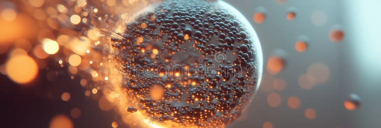 A Spherical Structure Displays a Dynamic Data Matrix, with Shifting Patterns and Vibrant Colors ...