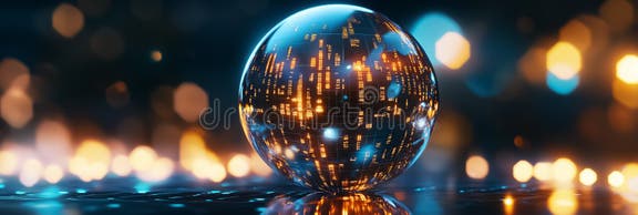 A Spherical Structure Showcases a Dynamic Display of Colorful Patterns that Continuously Change ...