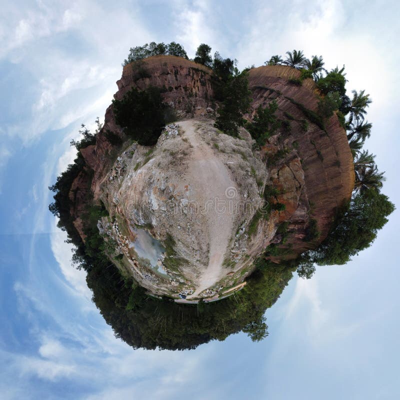 Spherical View on the Environment Scene Around the Quarry Landscape ...