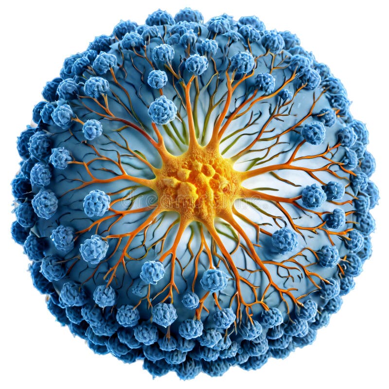 Spherical Virus on the Alpha Transparent Background Stock Image - Image ...