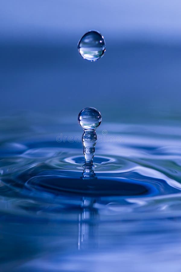 Blue Water Droplet stock image. Image of liquid, drop - 12183221