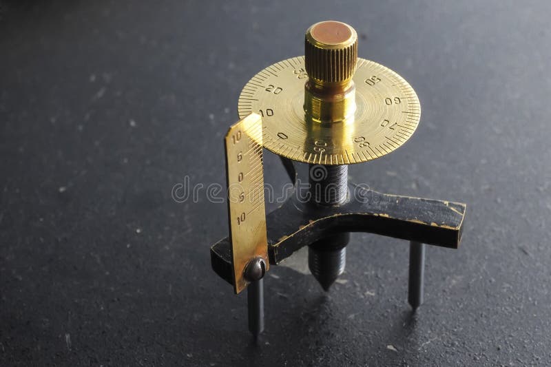 Spherometer Made from Brass Stock Photo - Image of opticians ...