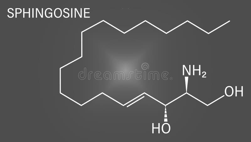 Sphingosine Molecule. Skeletal Formula. Stock Vector - Illustration of ...