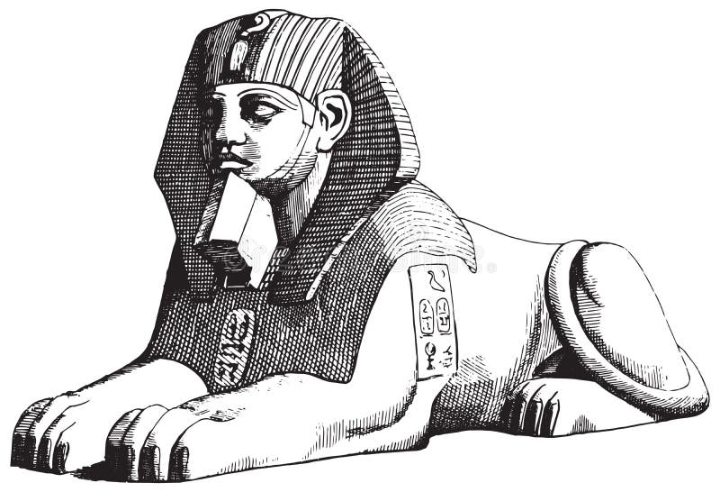 Sphinx. Set of Egyptian Labels and Elements. Vector Set Illustration ...