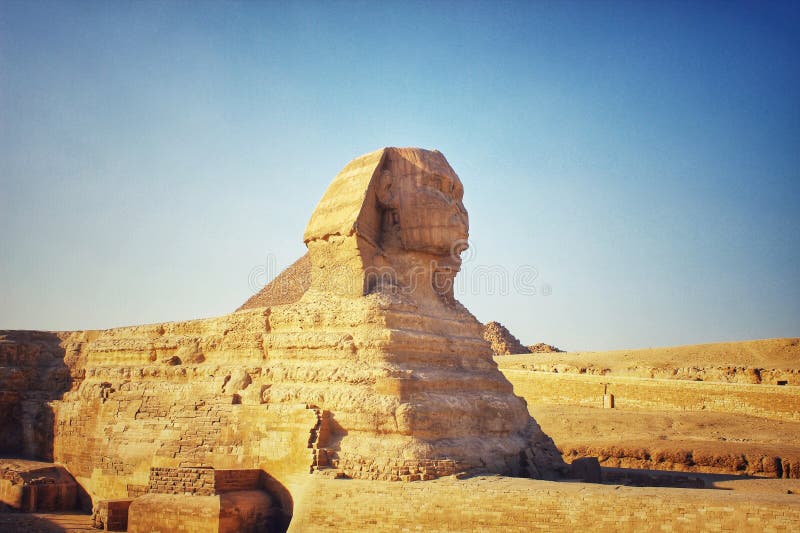 Sphinx Against the Blue Sky of Egypt Stock Photo - Image of blue ...
