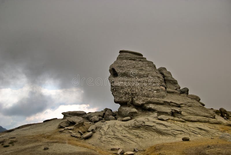 Sphinx of Bucegi in Romania Stock Photo - Image of carpati, mountains ...
