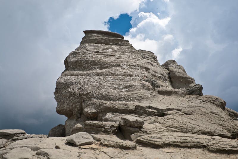 The Sphinx from Bucegi Mountains Stock Photo - Image of carpathians ...