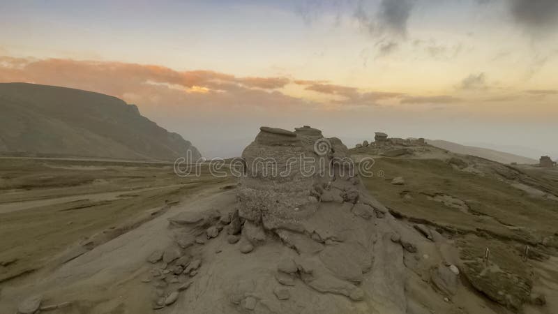 The Sphinx of Bucegi, in the Bucegi Plateau, Night with Clear Sky Stock ...