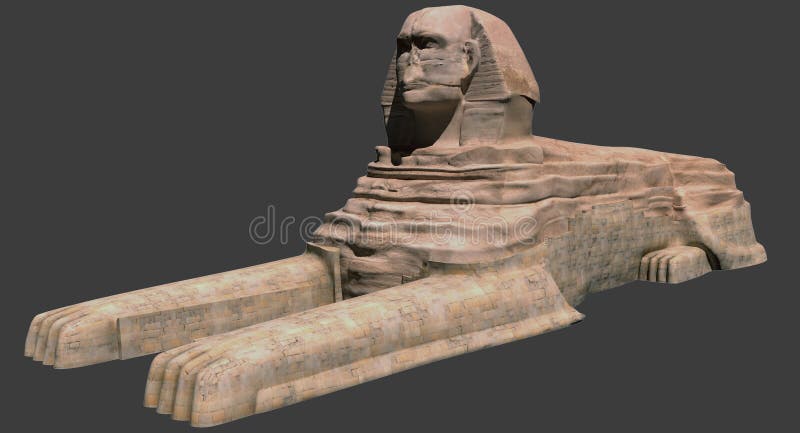 Sphinx 3D render stock illustration. Illustration of great - 115997340