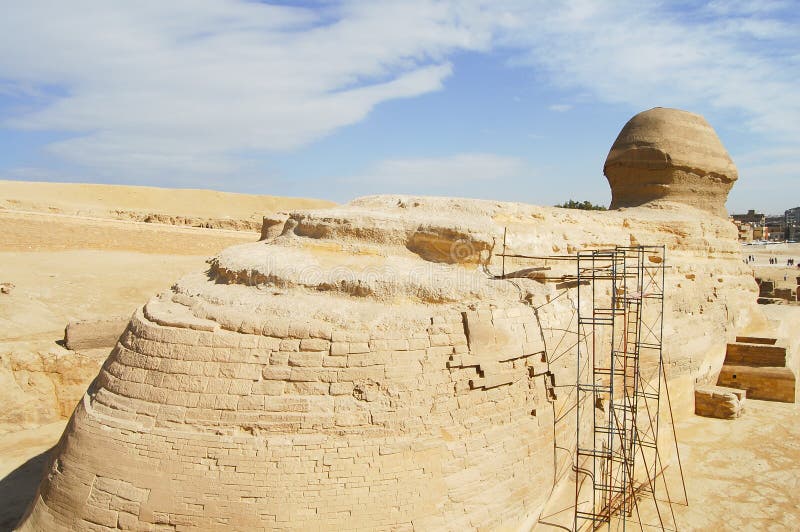 Back of the Sphinx head stock photo. Image of ancient - 5405232