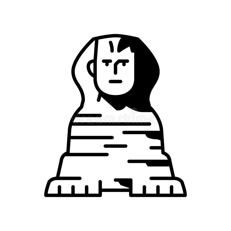 Sphinx stock vector. Illustration of pyramid, cartoon - 283615819