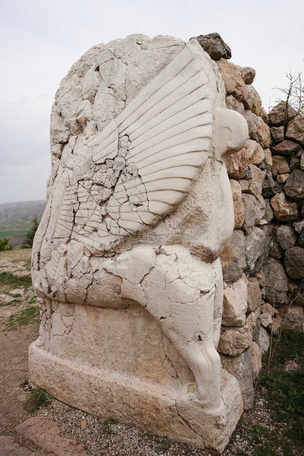 Sphinx Gate in Hattusa Ancient City in Corum, Turkiye Stock Image ...