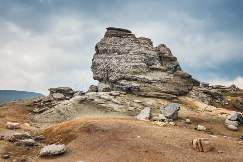 Geomorphologic Rocky Structures in Bucegi Mountains Stock Photo - Image ...