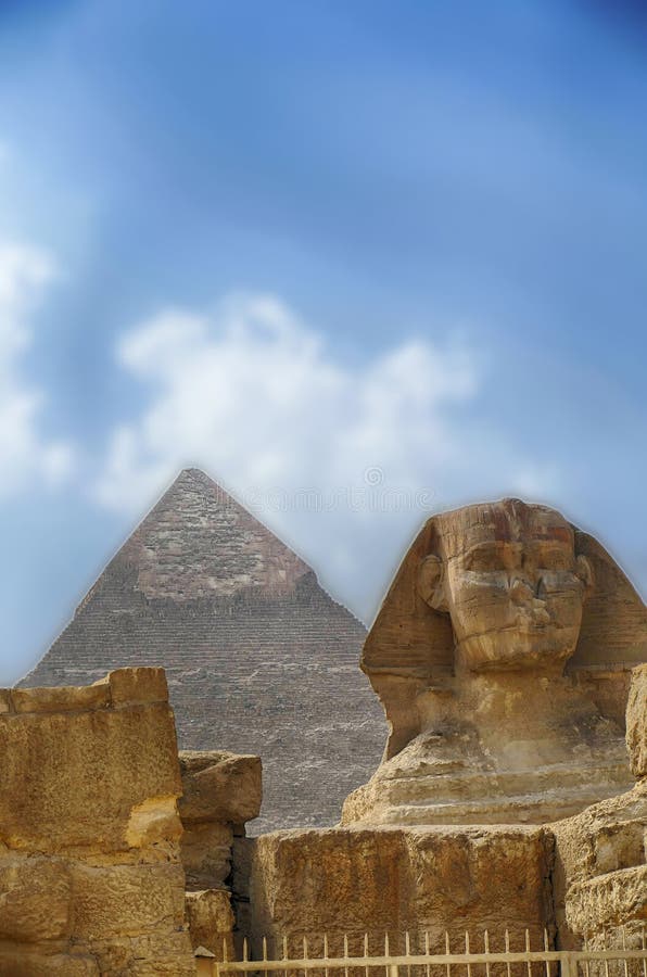 Head of the Sphinx, Lion with the Head of a Man Stock Photo - Image of ...